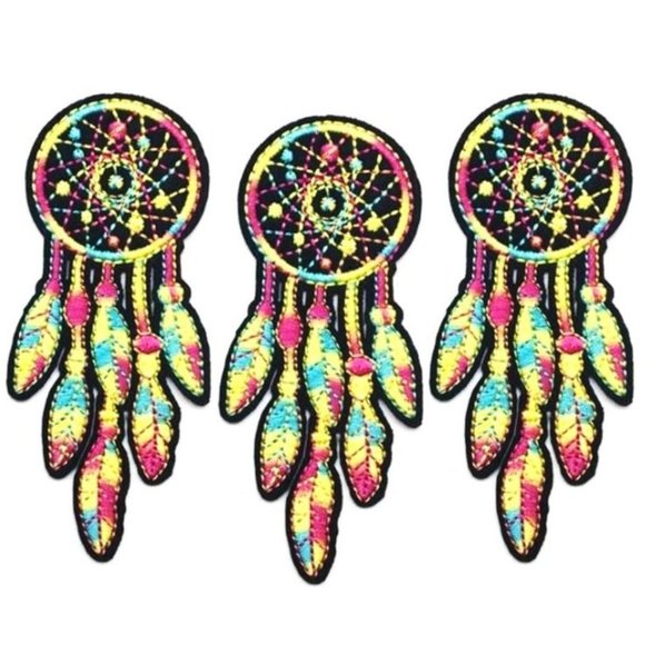 Accessories | New Neon Dream Catcher Iron On Patches 3pack Badges ...